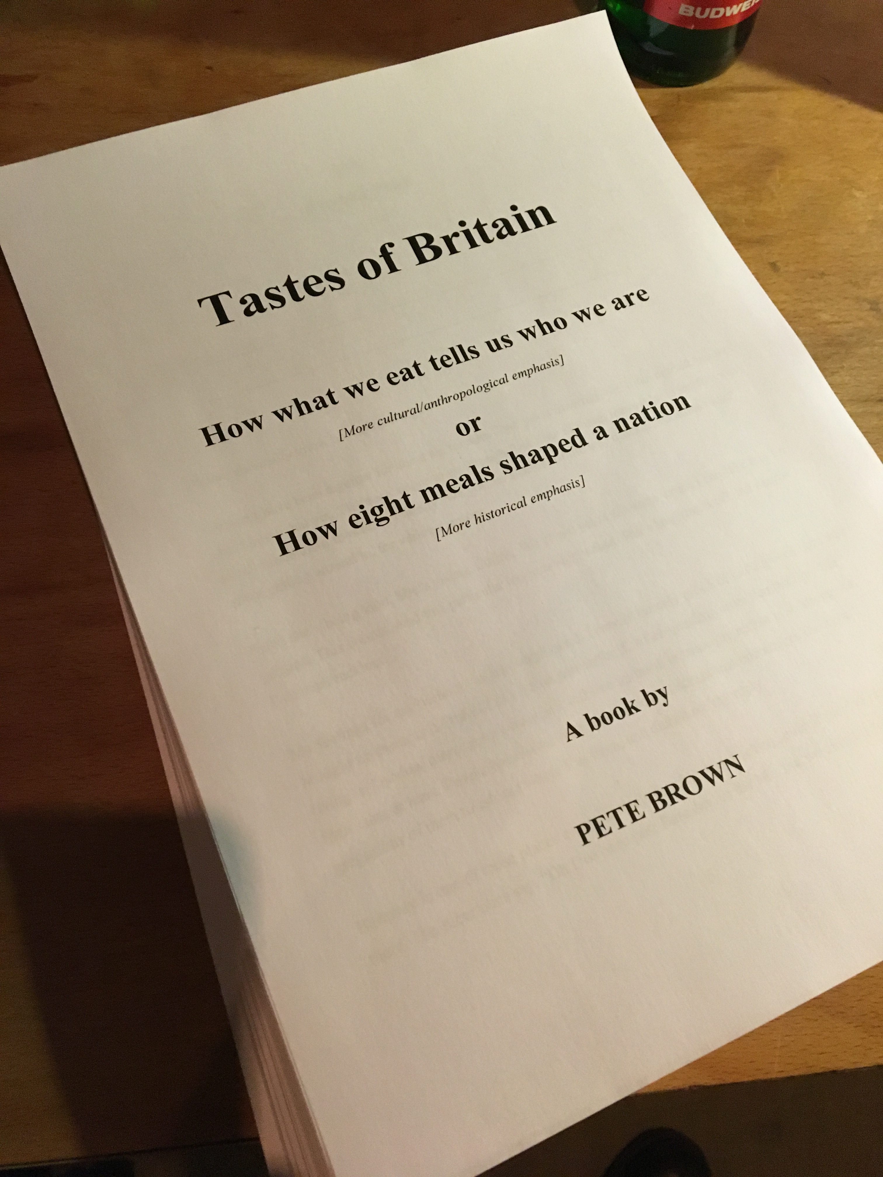 I just finished writing my next book - Pete Brown